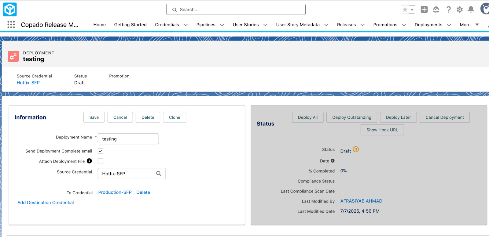 Copado Integration - Source Format Pipelines – S4 Help